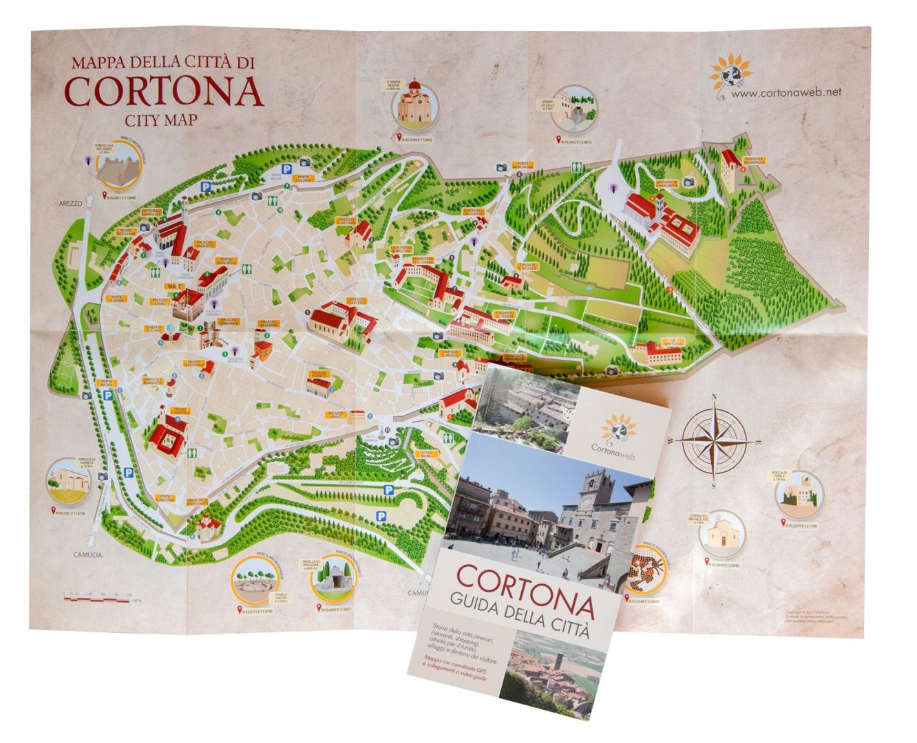 Acquistare mappa e guida turistica di Cortona on-line | Cortonaweb