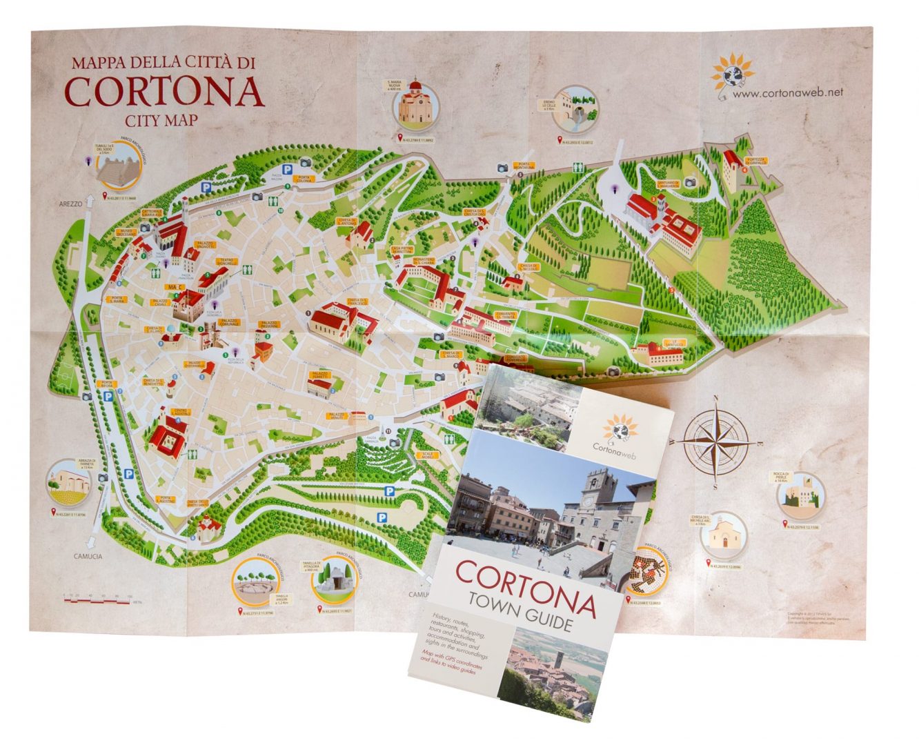 Cortona of Cortona | Map of the town and historic center of Cortona